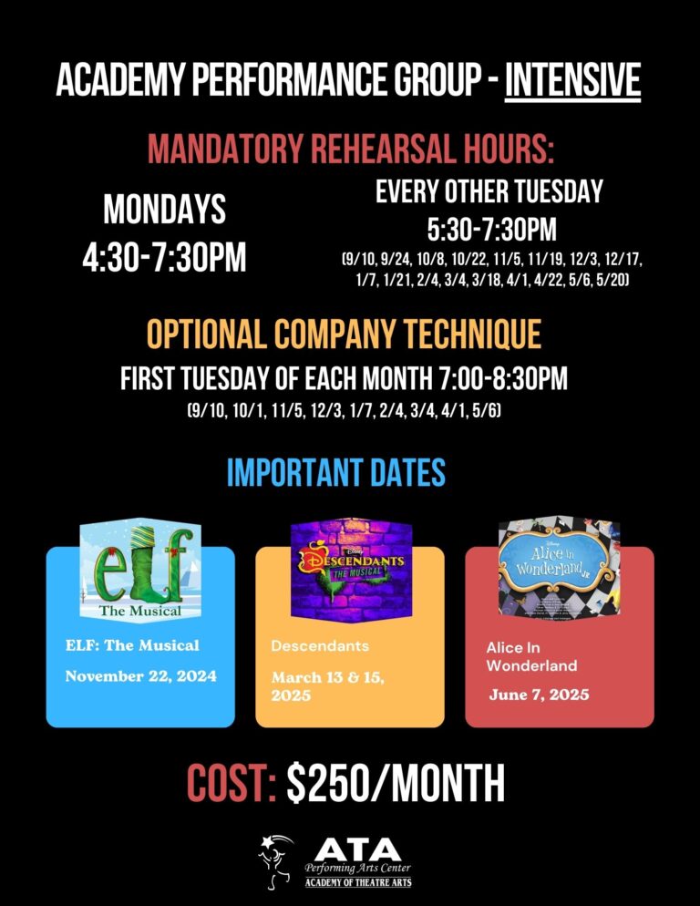 Academy Performance Group | Academy of Theatre Arts